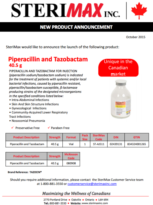Piperacillin & Tazobactam for Injection 40.5 G